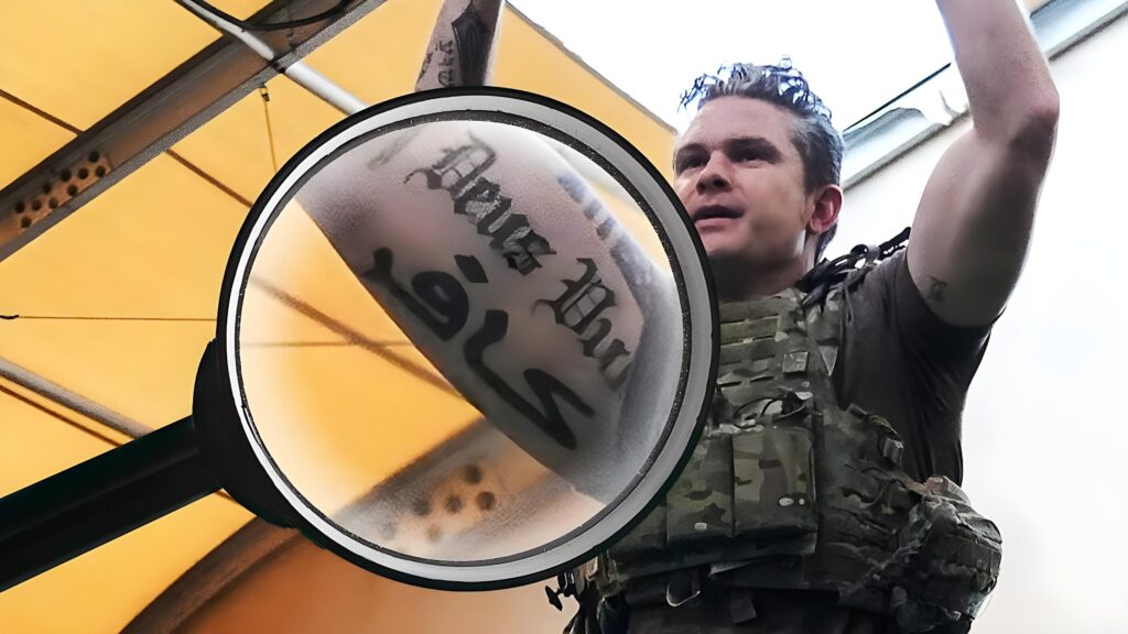 Shocking: U.S. Defense Secretary Hegseth Displays ‘Infidel’ Tattoo ...
